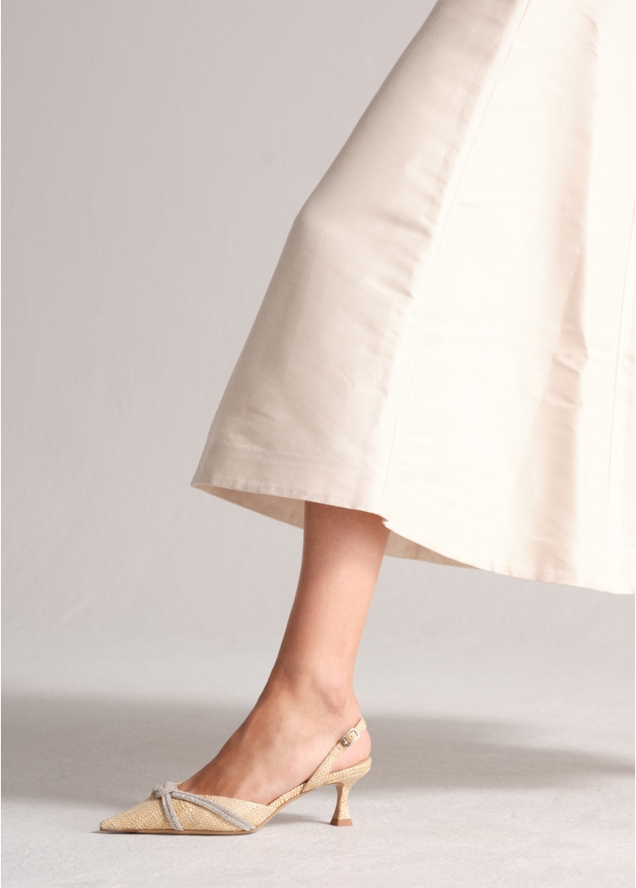 Pumps for women Lola Cruz in fabric. Style Alice Pump with crystals ...